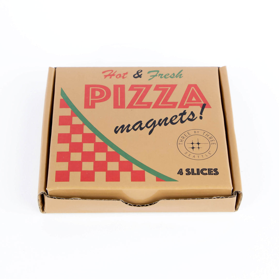 colorful PIZZA magnets ICONIC packaging s/4 – three by three seattle